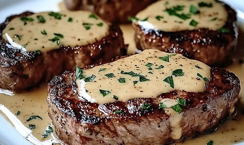 Steak avec sa sauce crémeuse à l’ail : une recette gourmande et ...